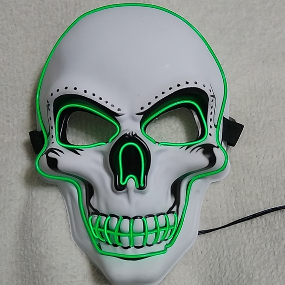 Other | Halloween Party Neon Glowing Skeleton Mask | Poshmark